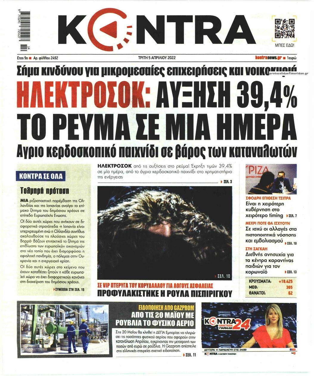 Πρωτοσέλιδα εφημερίδων | protoselidafimeridon.gr